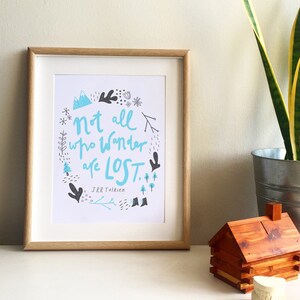 JRR Tolkien Illustration, Art Print, Lord of the Rings, Travel ...