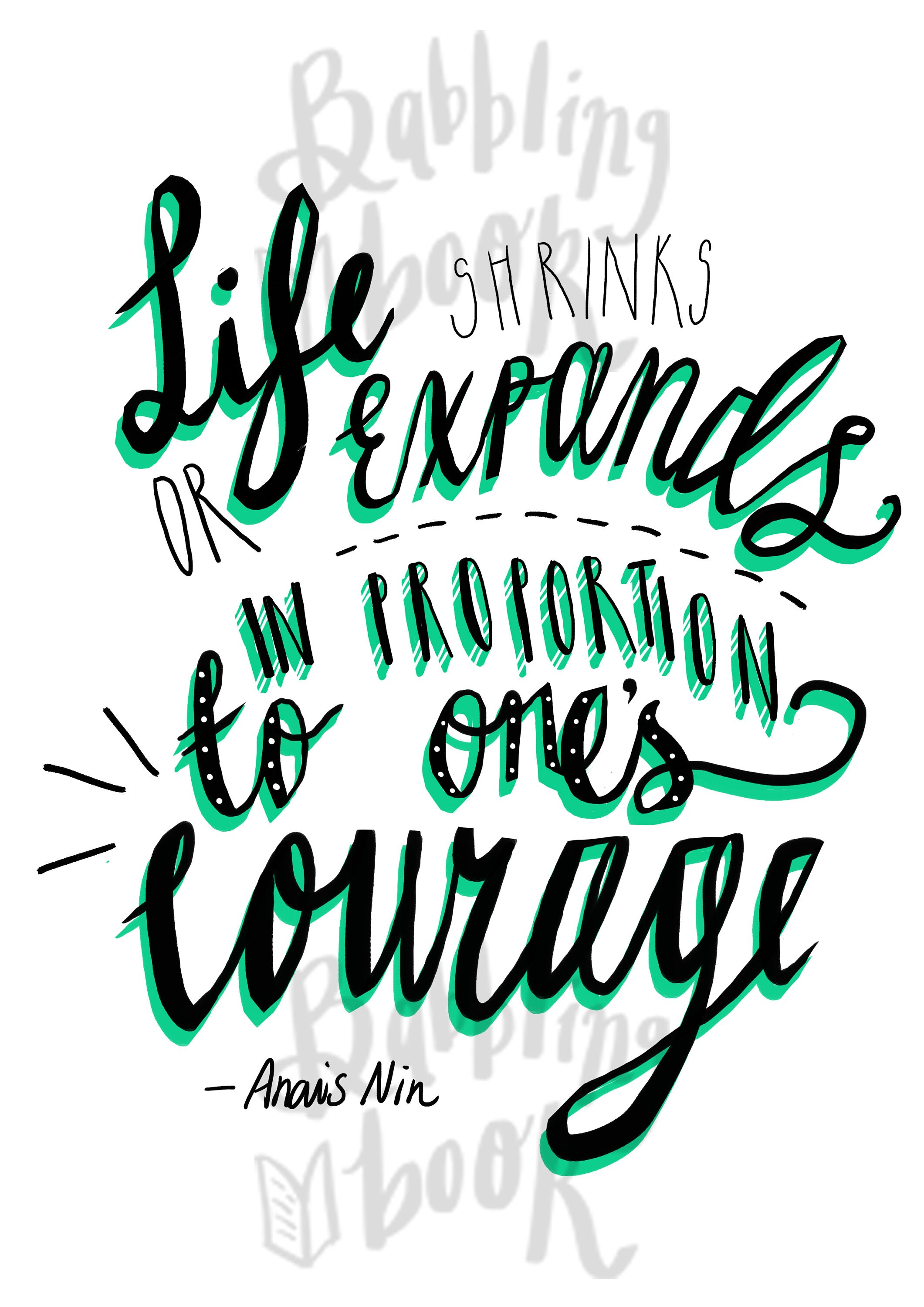 Anais Nin Typography Quote, Poetry, Book, Literature, Motivational ...