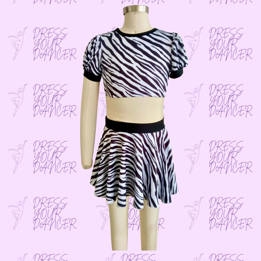 Zebra Dance Costume – Girls Character or Jazz Solo Costume, Safari ...