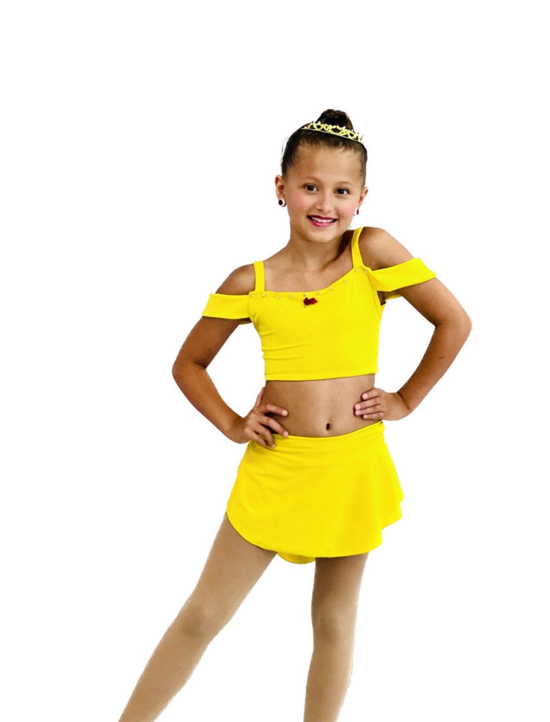 Princess Beauty Dance Costume Yellow Dance Costume Jazz Dance Costume ...