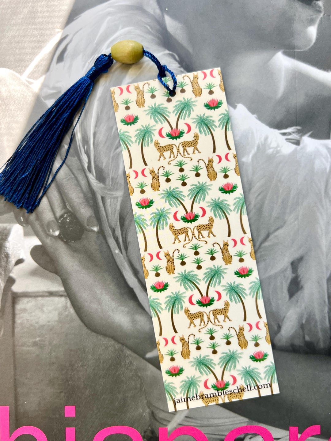 Leopard Bookmark, Safari Aesthetic, Cheetah, Patterned Illustrated ...