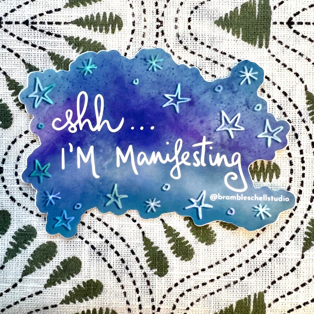 Manifestation Vinyl Sticker, Waterproof, Die-cut Original Lettering ...