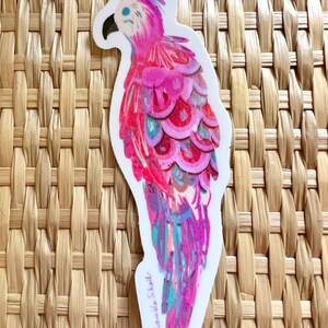Large Parrot Vinyl Die Cut Sticker, Original Digital Artwork ...