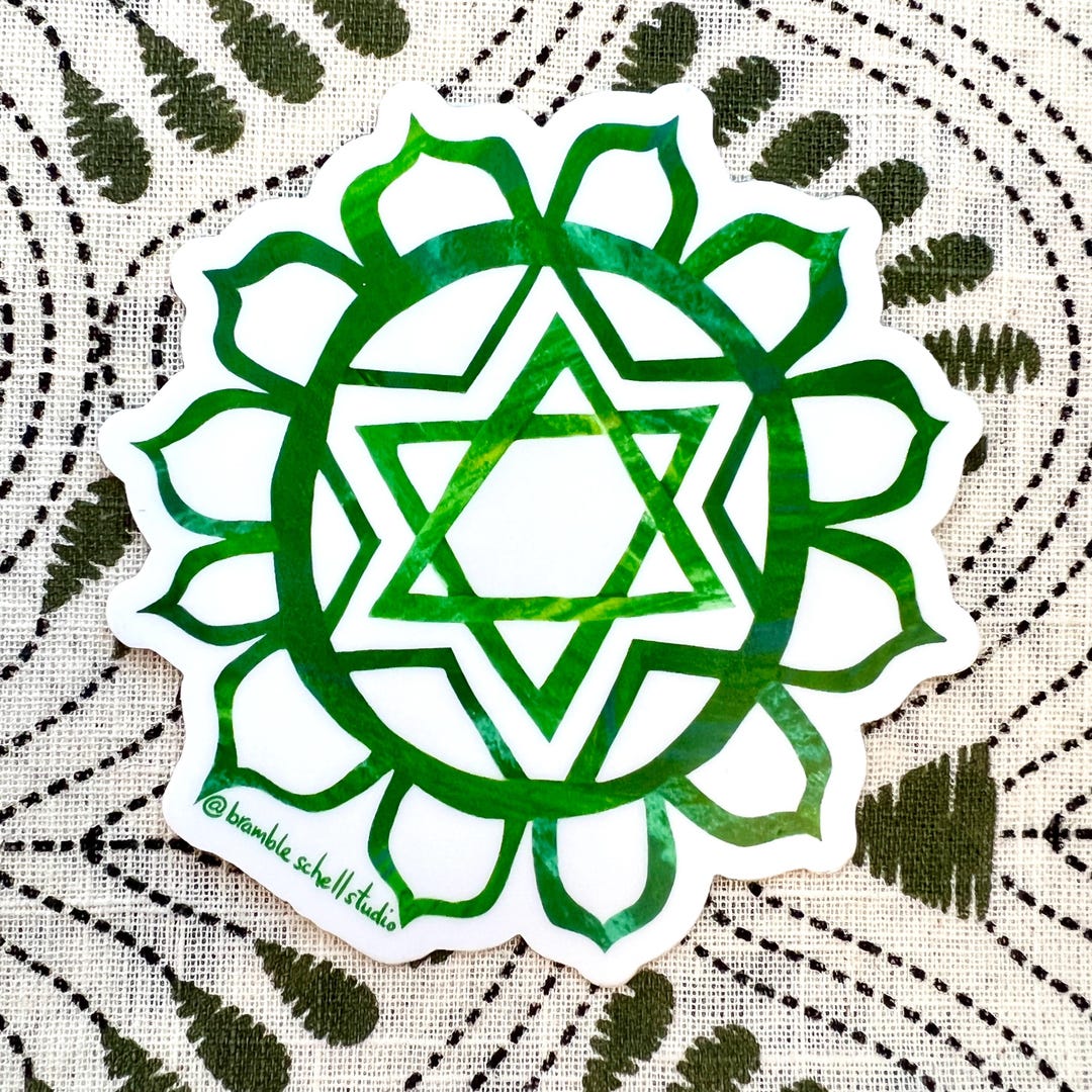 Heart Chakra Vinyl Sticker: Waterproof Yoga Art Decal - Etsy