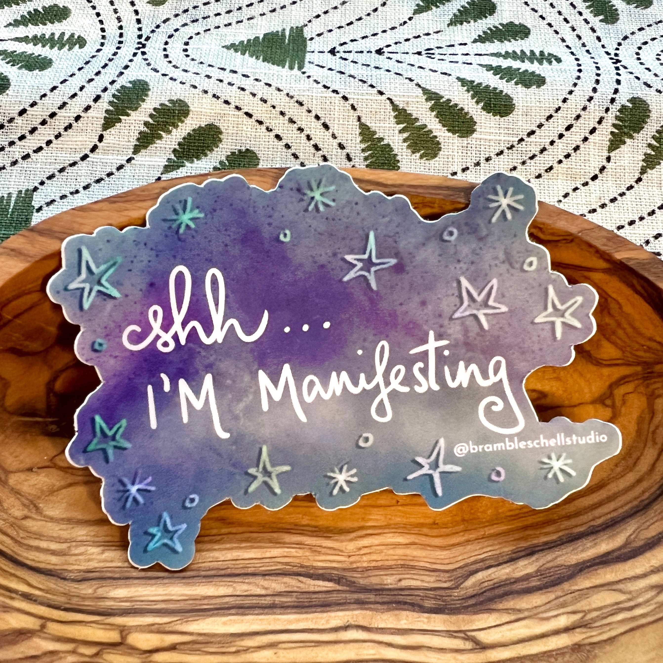 Manifesting Vinyl Die Cut Sticker, Original Digital Illustration and ...
