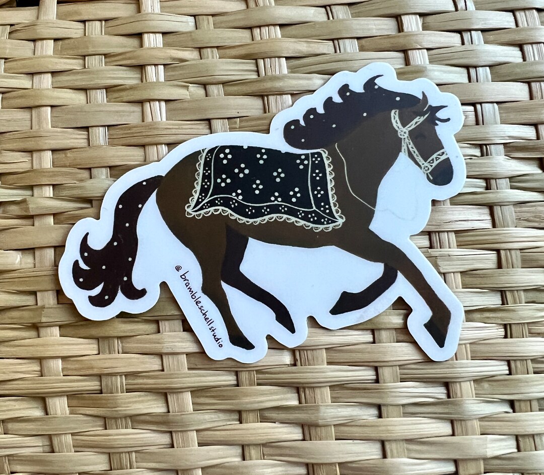 Galloping Horse Vinyl Sticker, Waterproof, Die-cut, Original Equestrian ...