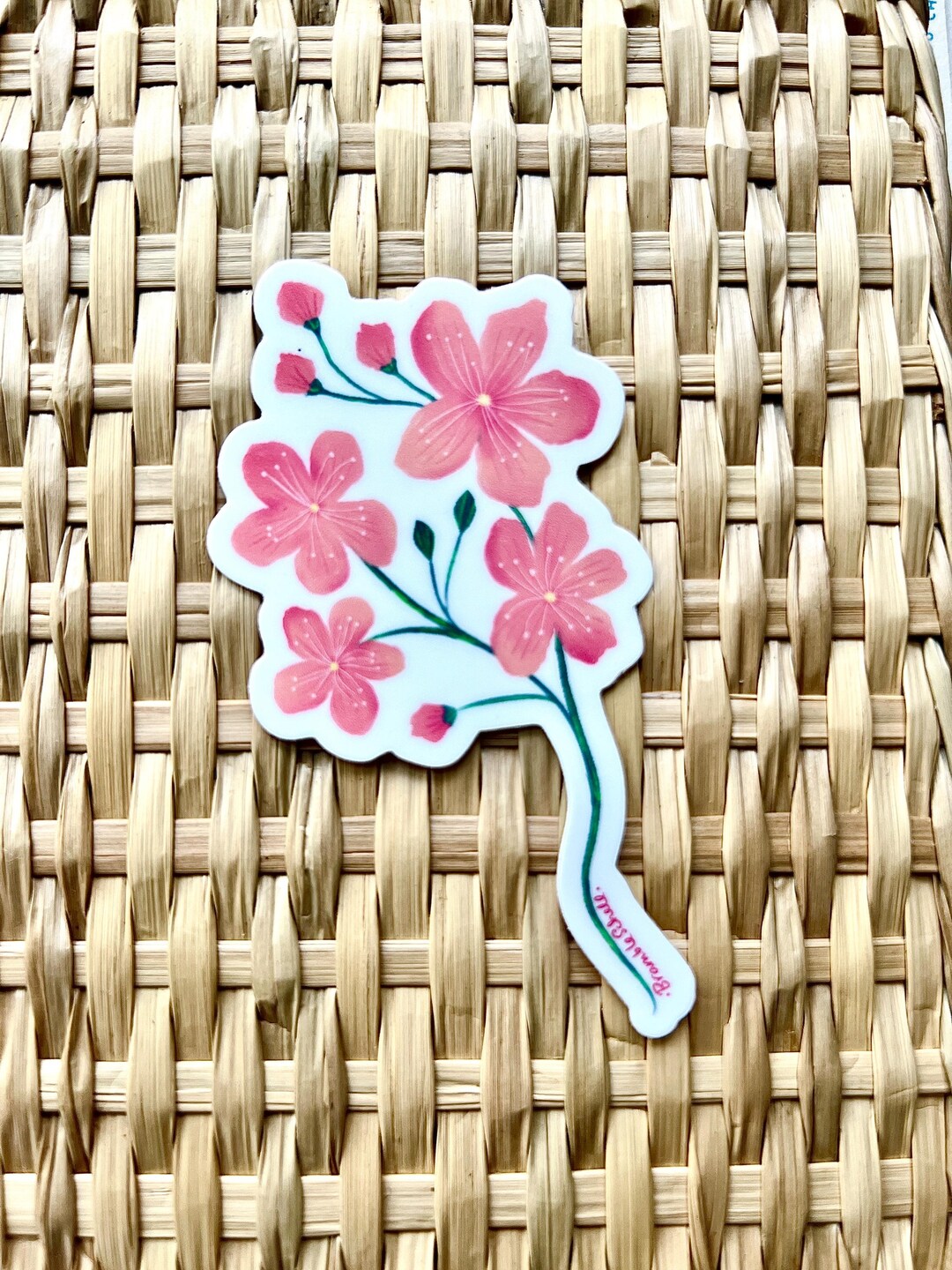 Cherry Blossom Vinyl Sticker: Waterproof Sakura Floral Decal - Etsy