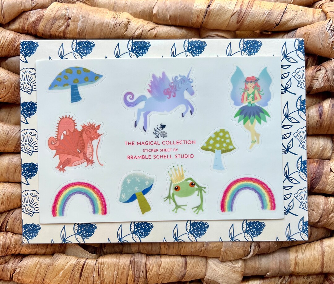 Fairycore Sticker Sheet: Waterproof Fantasy Decals for Laptop, Car - Etsy