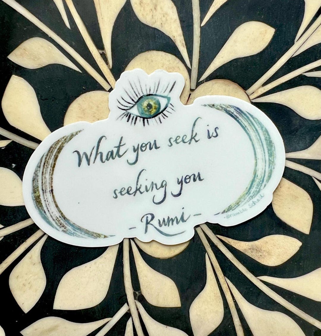 Rumi Quote Vinyl Sticker, Waterproof Die-cut Moon Illustration ...