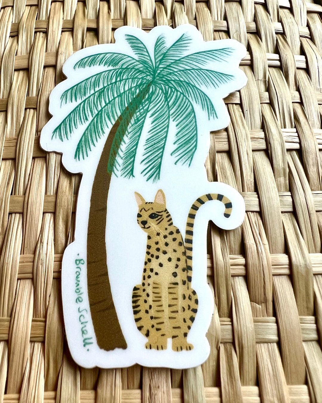 Savannah Cat Vinyl Die Cut Sticker, Original Digital Illustration, Big ...
