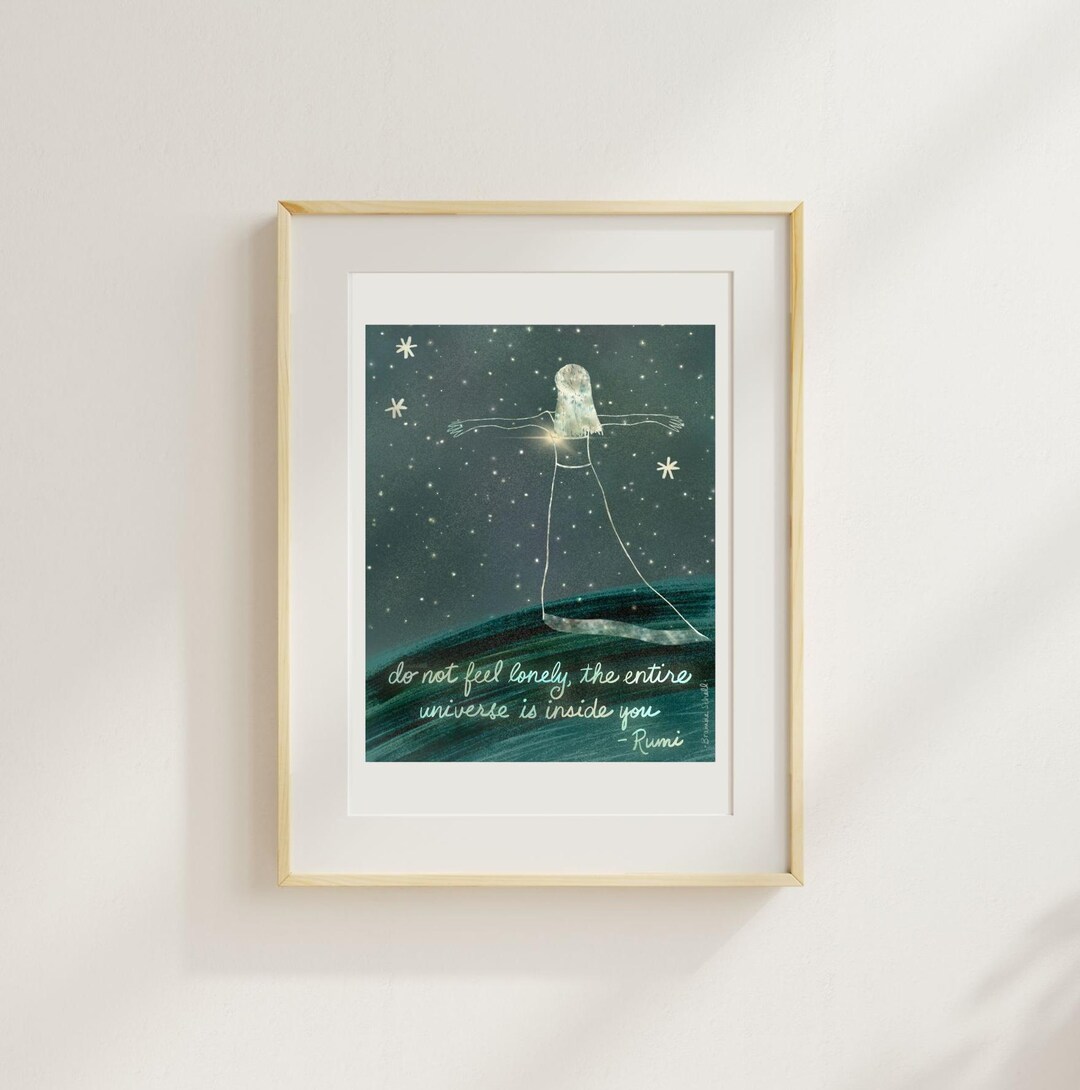 The Entire Universe is Inside You – Rumi Quote Printable Art – 8 X 10 ...