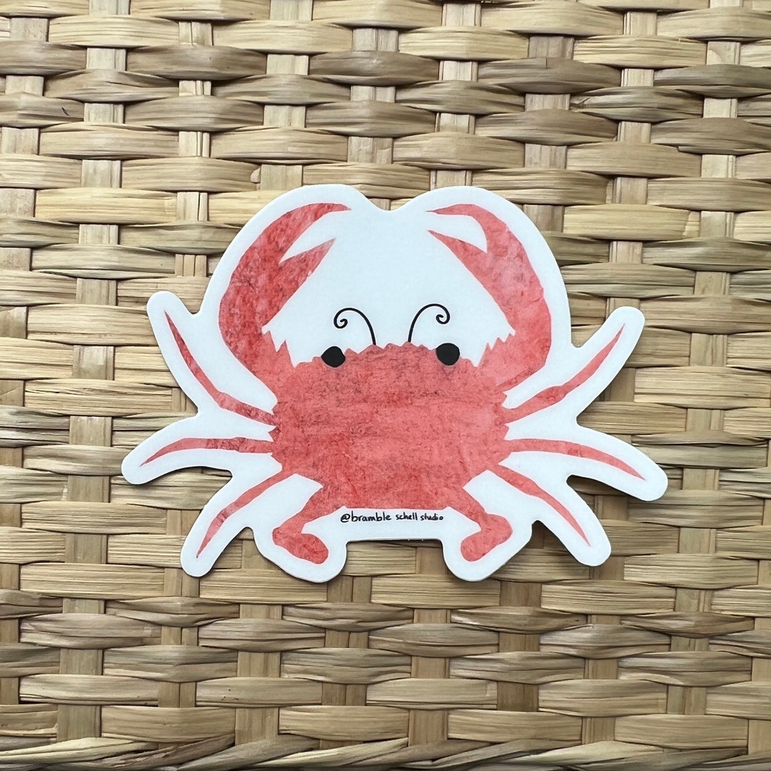 Pink Crab Vinyl Sticker: Waterproof Coastal Decal - Maryland Pride - Etsy