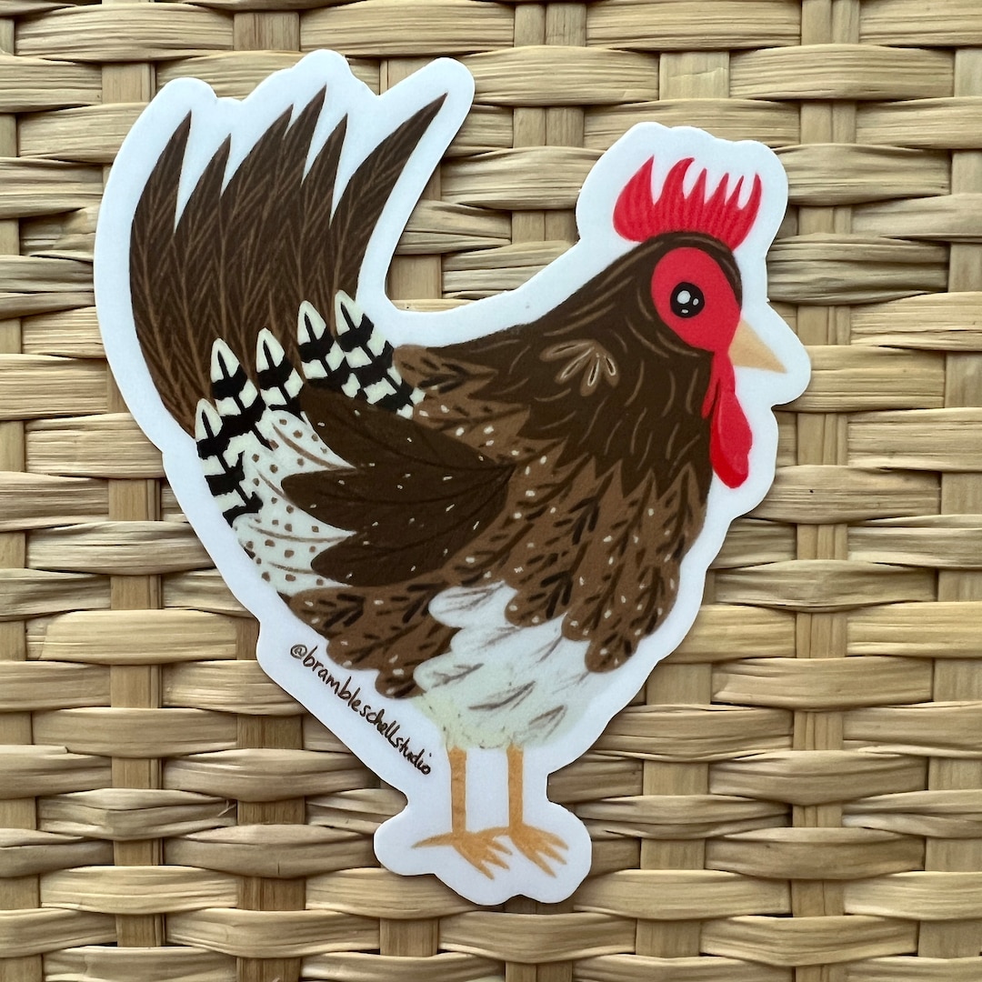 Chicken Vinyl Sticker: Waterproof Farm Art Decal - Etsy