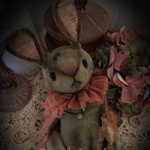 Artist Teddy Bunny "blush" Fully Jointed Hand Stitched Jointed Rabbit ...