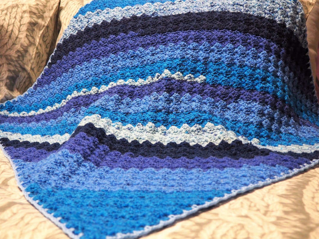 Crochet Blanket//c2c Blanket Gifts Afghan Baby Boy Baby Shower ...