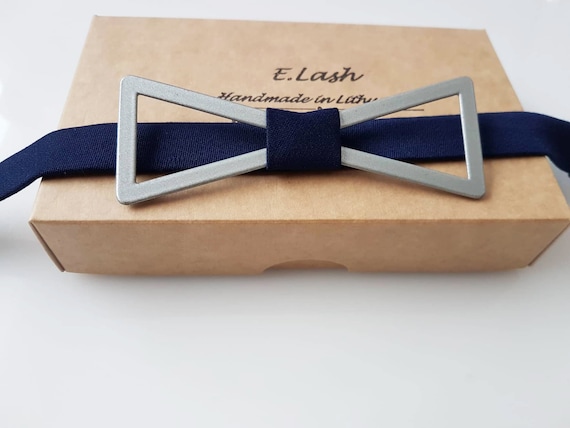 Metal Bow Tie Original Bow Tie Silver Color Bow Tie Metal | Etsy