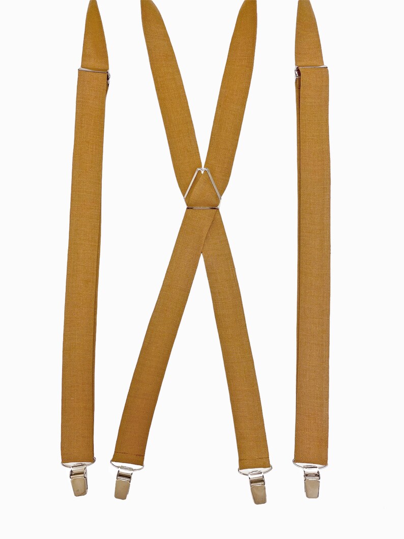 Camel Linen Bow Tie Camel Braces Camel Pocket Square - Etsy