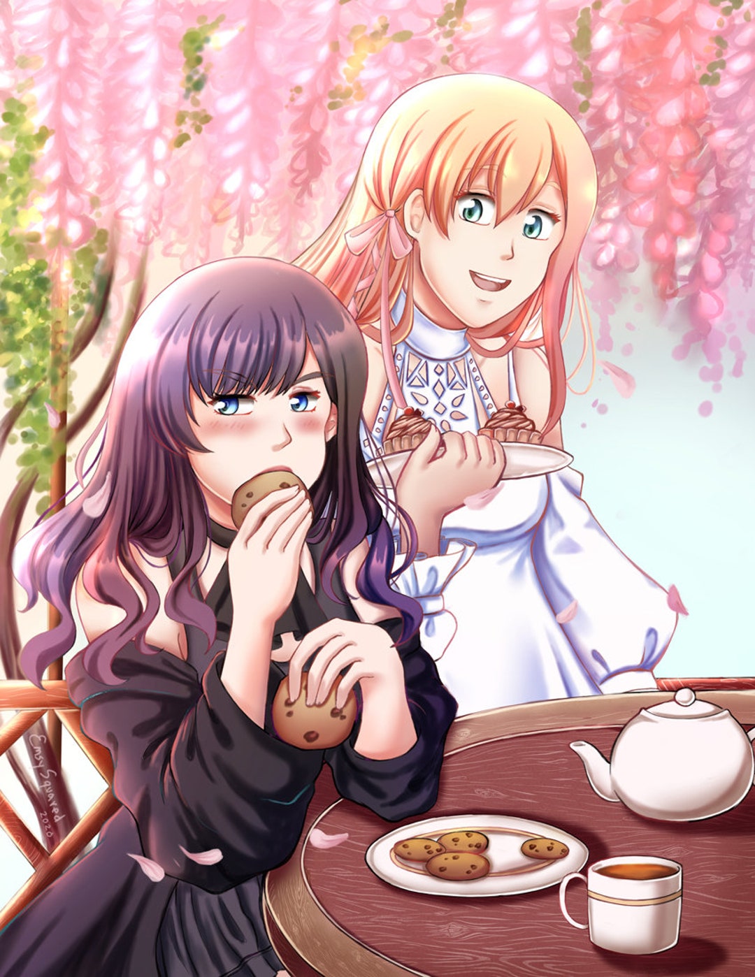 FFXIV Gaia and Ryne Coffee Biscuit Letter Size Print (8.5x11 Inches) - Etsy