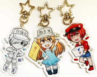 Cells at Work : Acrylic Keychain - Etsy