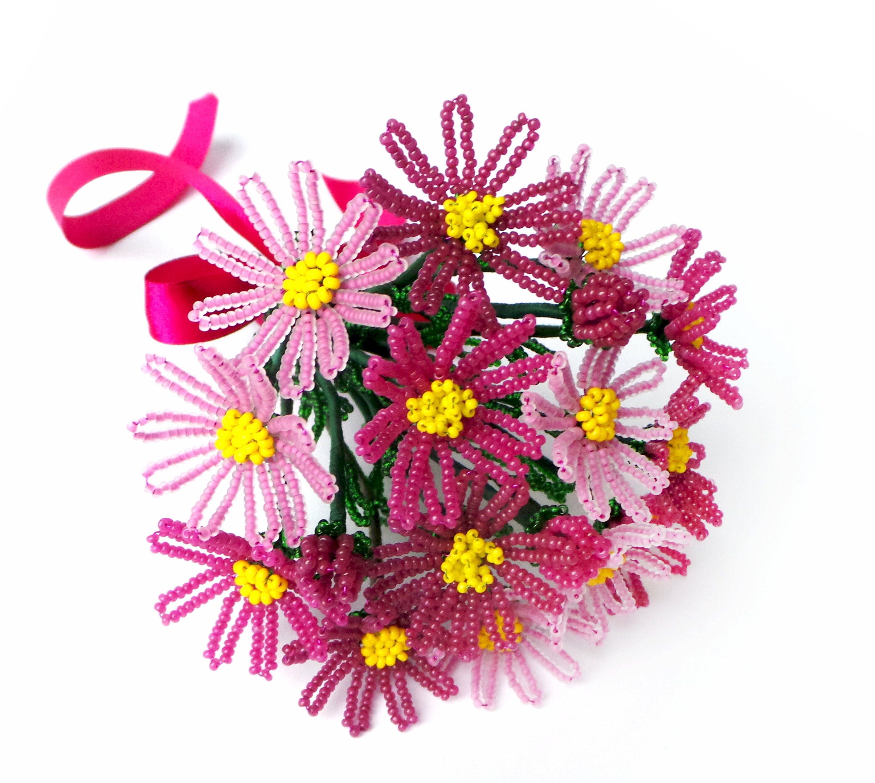 PDF Pattern for Beginners Beaded Pyrethrum, Beaded Flower Tutorial ...