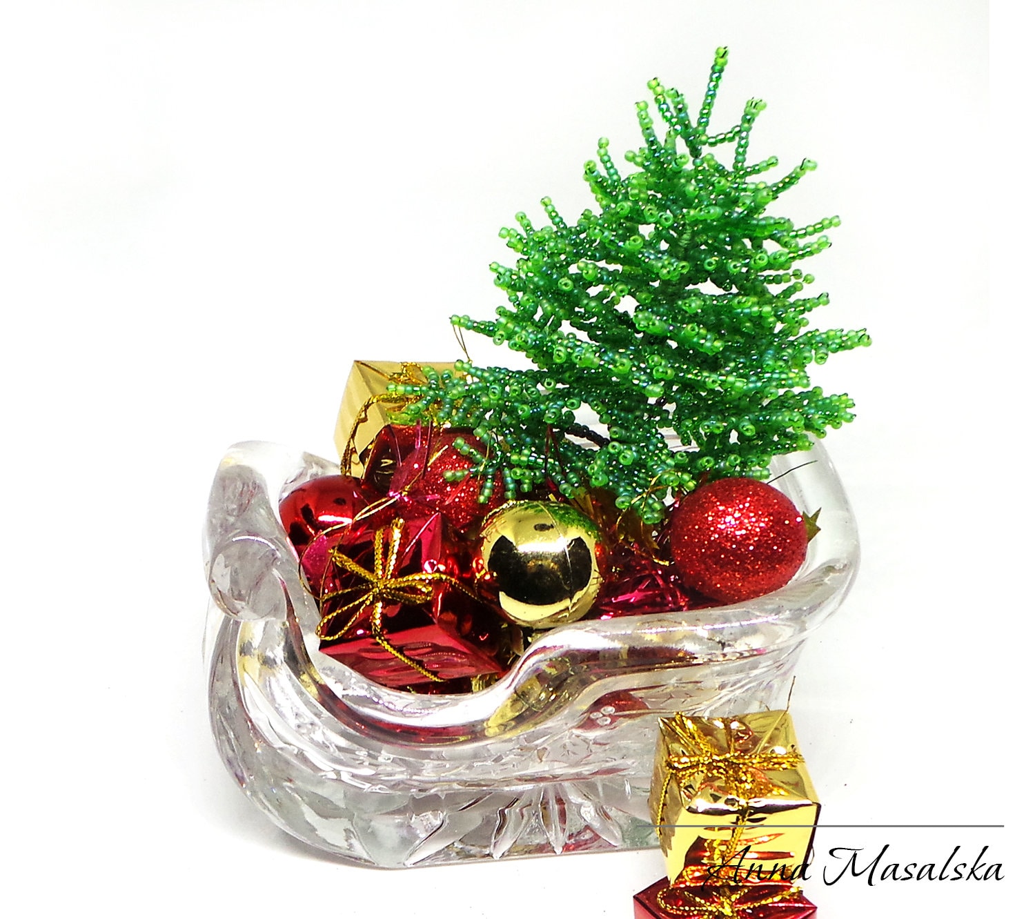 PDF Pattern - Christmas Beaded Tree, Seed Bead Weaving Tutorial ...