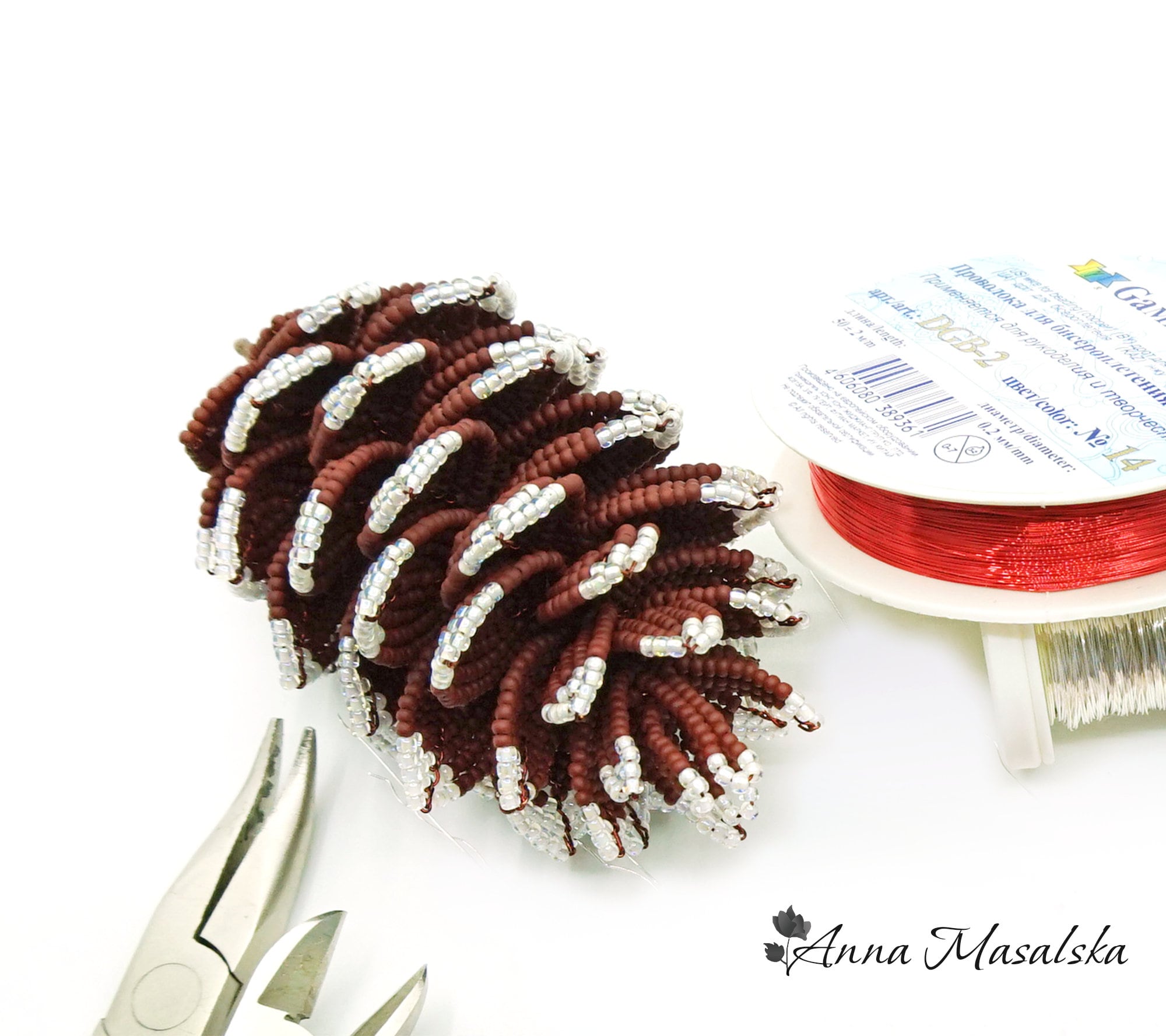 PDF Pattern - Christmas Pine Cone, French Beaded Pine Cone, Seed Bead ...