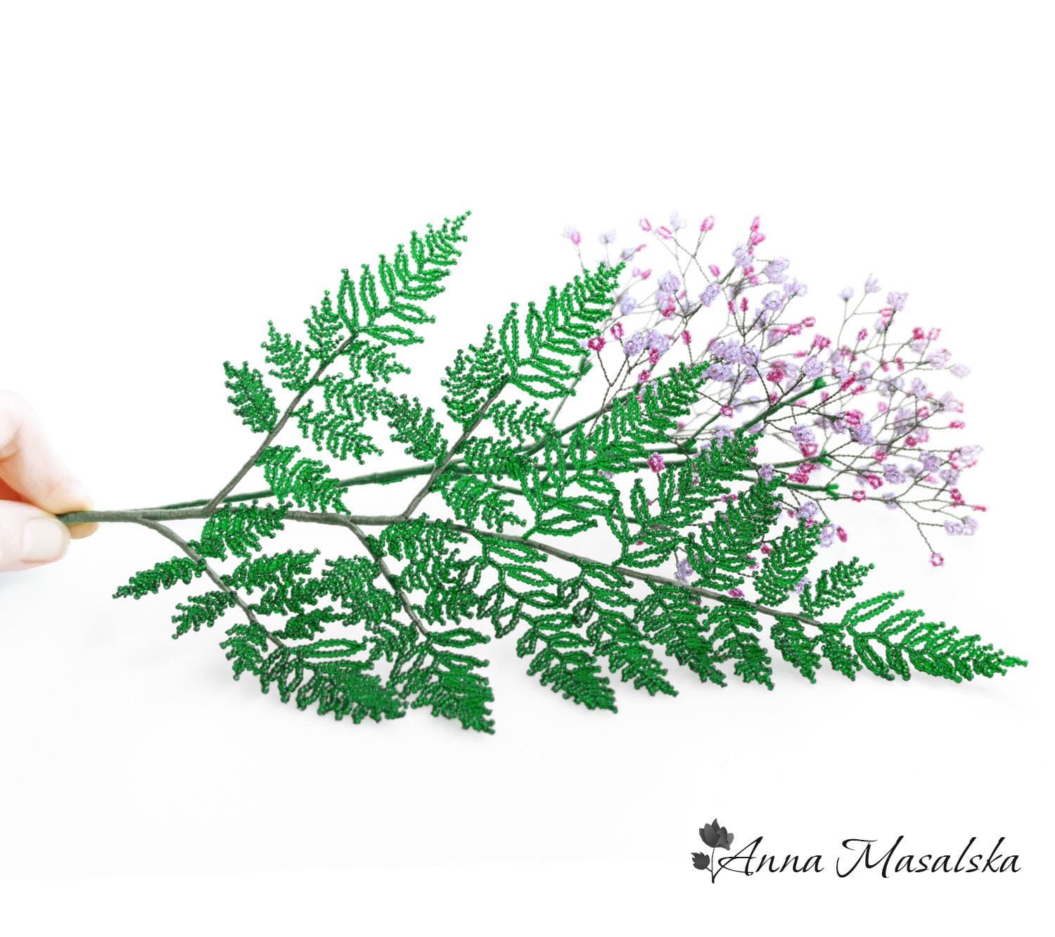 PDF Patterns - Beaded Fern, Beaded Flowers and Leaves, Green Leaf ...