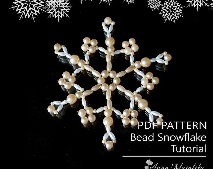 PDF Patterns - Christmas Decoration, Bead Snowflakes, Beaded Ornaments ...