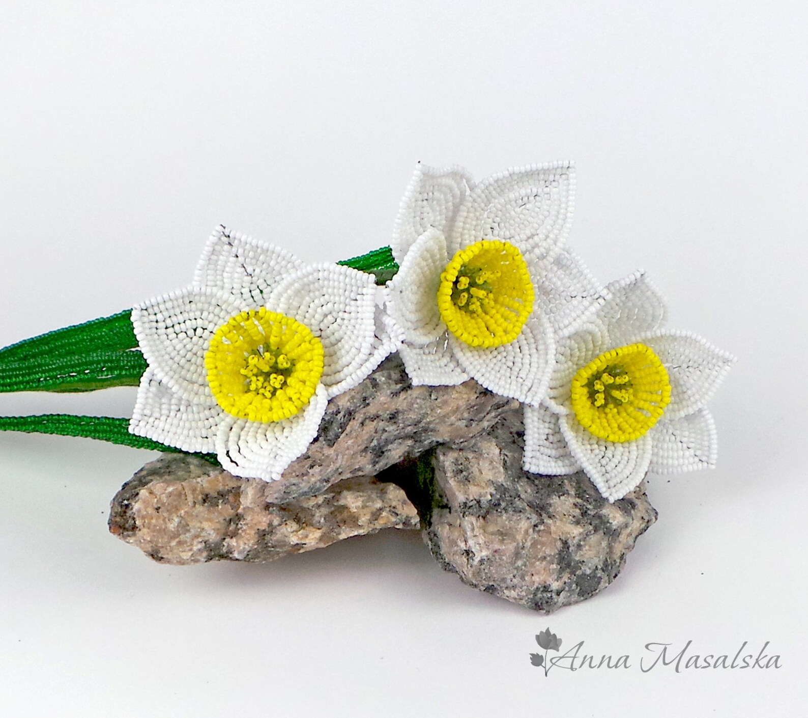 PDF PATTERN French Beaded Daffodil, French Beaded Flowers, DIY Beading ...