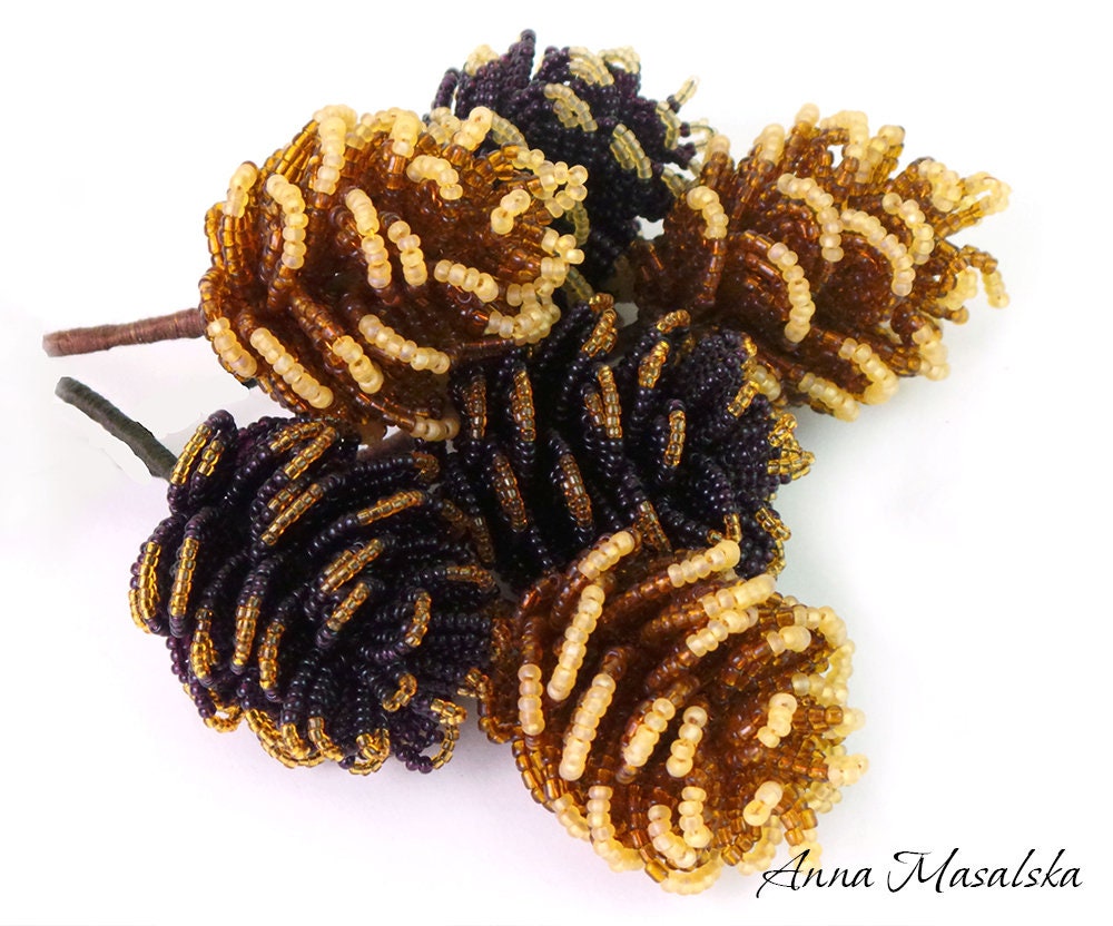 PDF Pattern French Beaded Pine Cone Seed Bead Weaving Home - Etsy