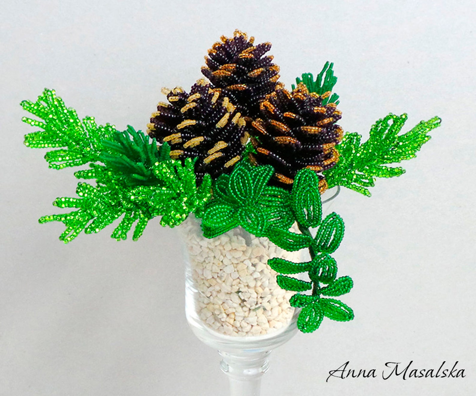 PDF Pattern French Beaded Pine Cone Seed Bead Weaving Home - Etsy