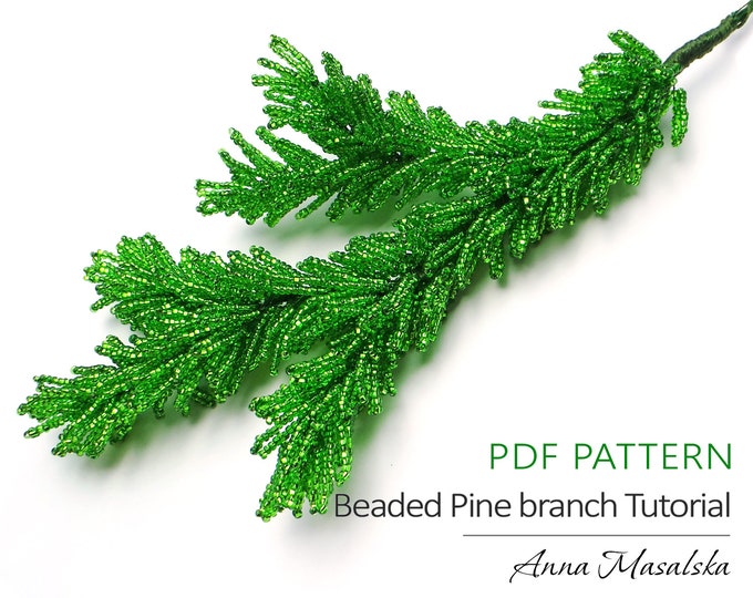 PDF Pattern Christmas Beaded Tree, Seed Bead Weaving Tutorial ...