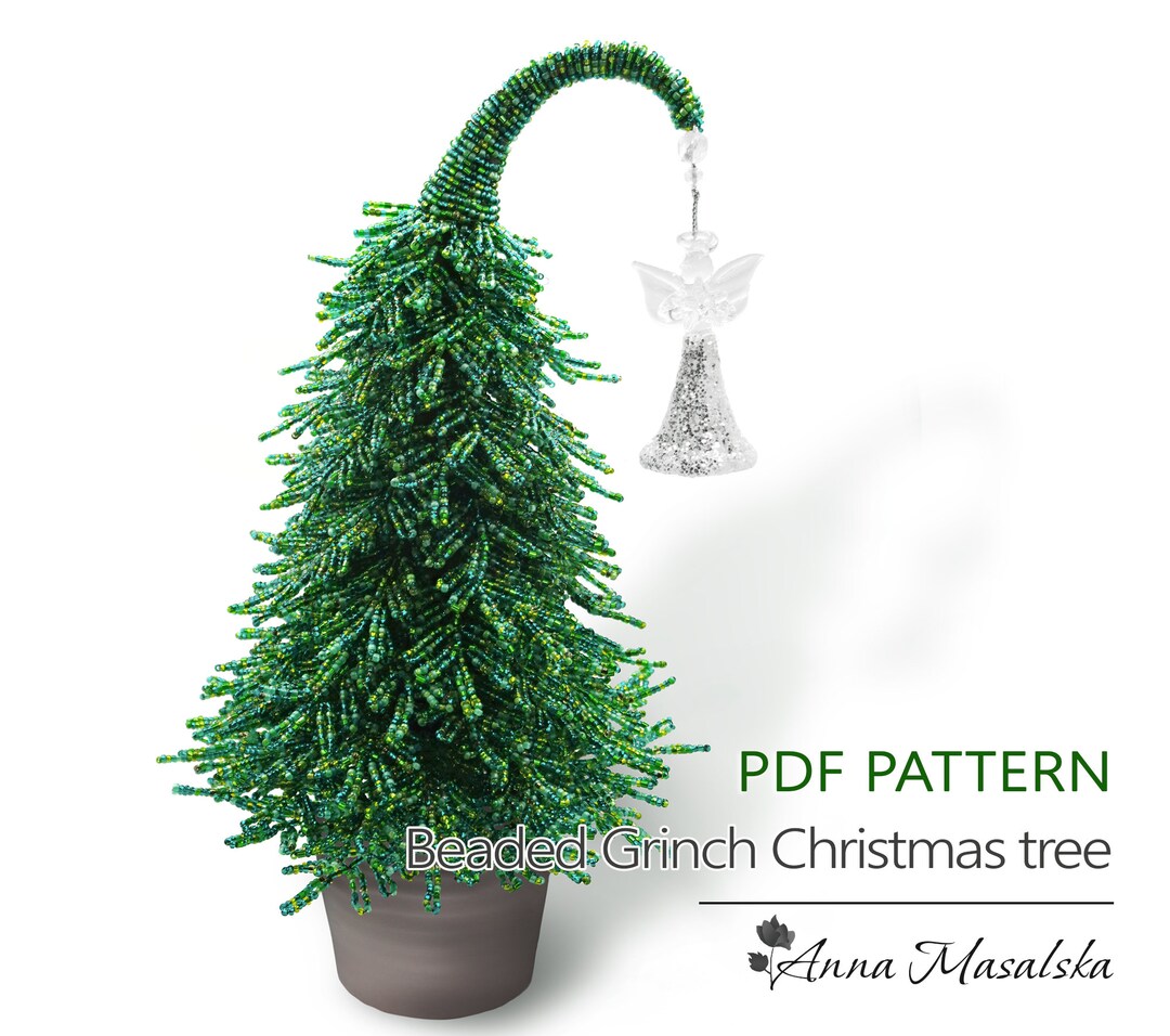 PDF Pattern - Christmas Beaded Grinch Christmas Tree, Seed Bead Weaving ...