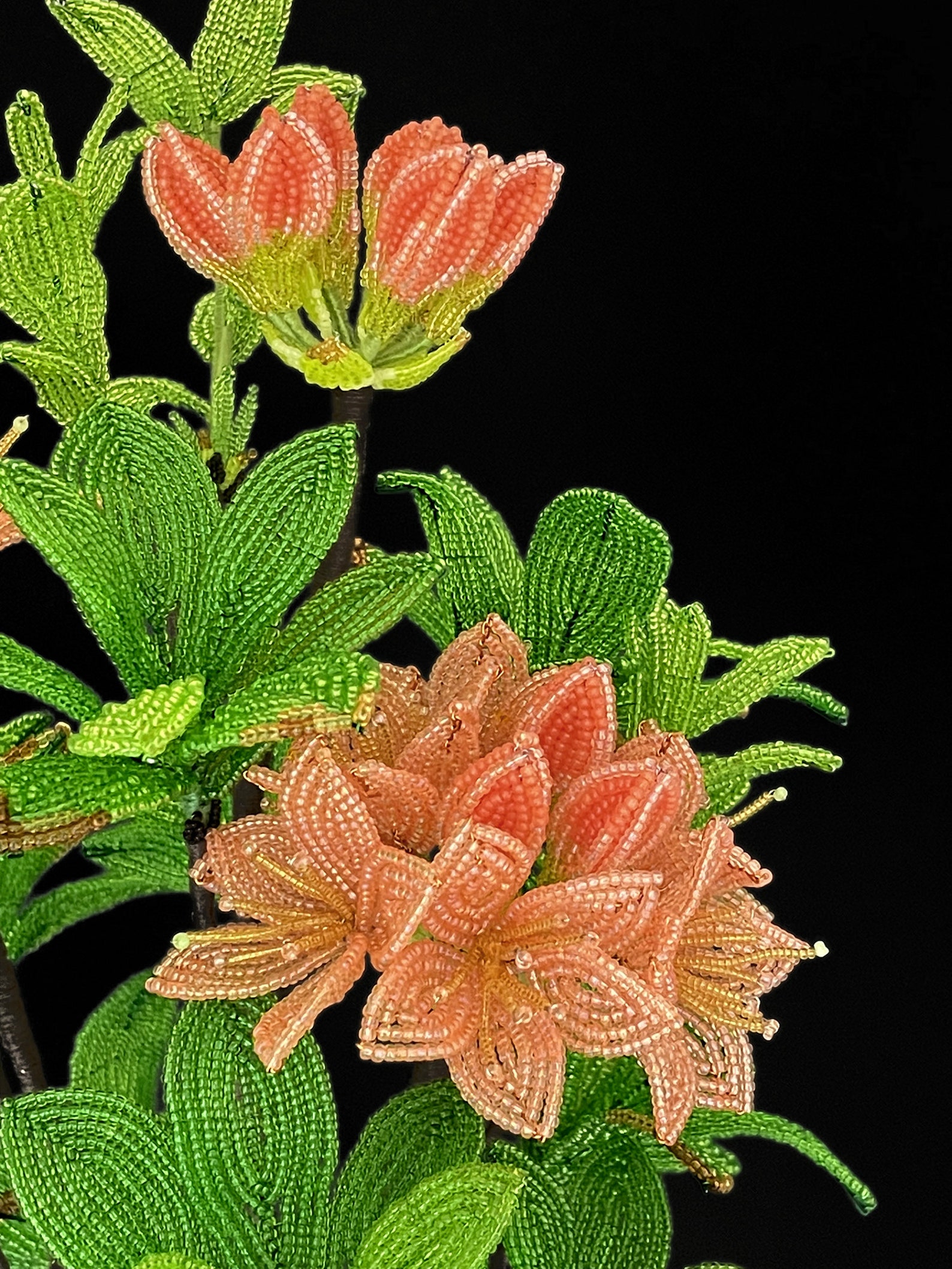 PDF Pattern - French Beaded Rododendron Flowers, Seed Bead Flower ...
