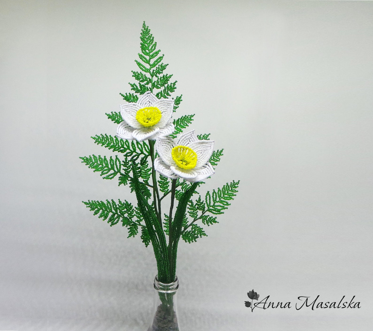 PDF Patterns - Beaded Fern, Beaded Flowers and Leaves, Green Leaf ...