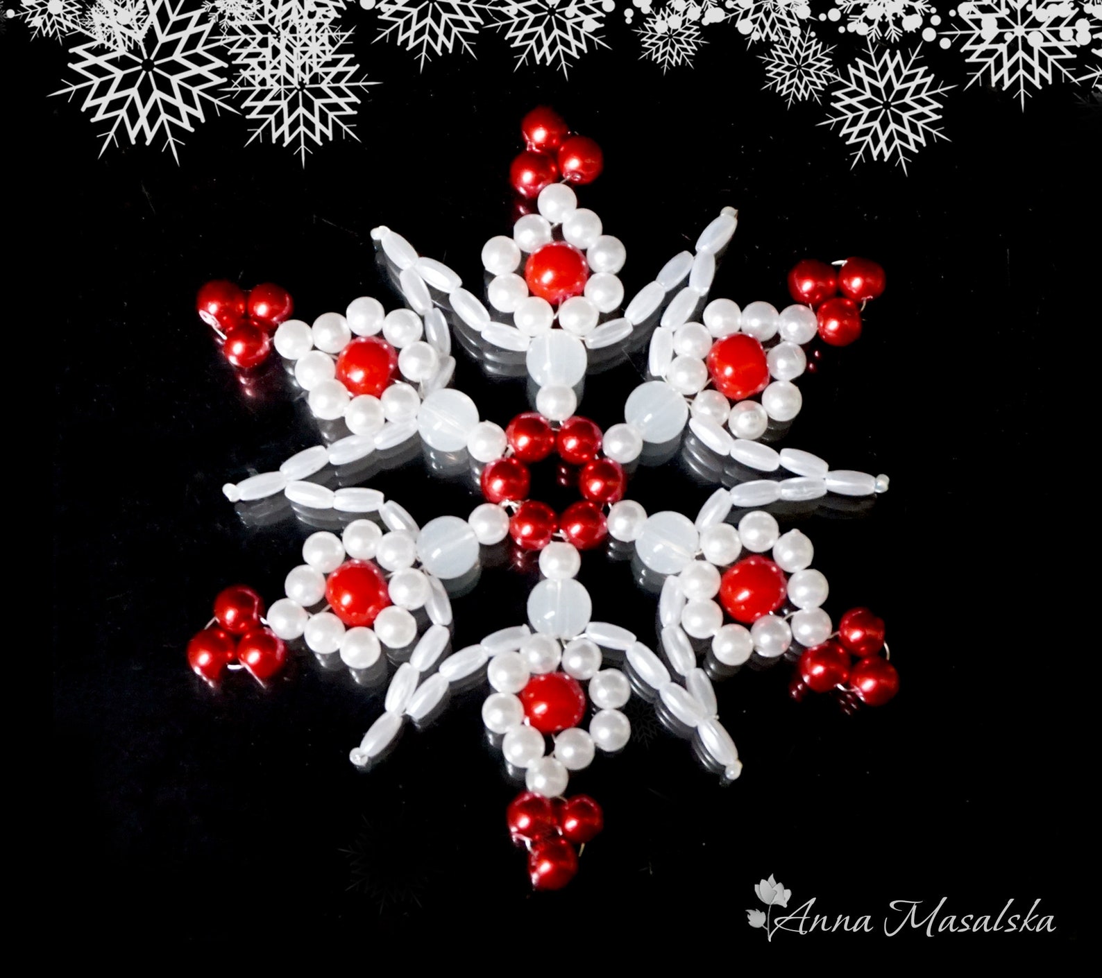 PDF Patterns - Christmas Decoration, Bead Snowflakes, Beaded Ornaments ...