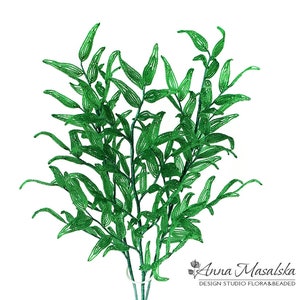 PDF Patterns - French Beaded Ruscus, Greens for Bouquets, Seed Bead ...