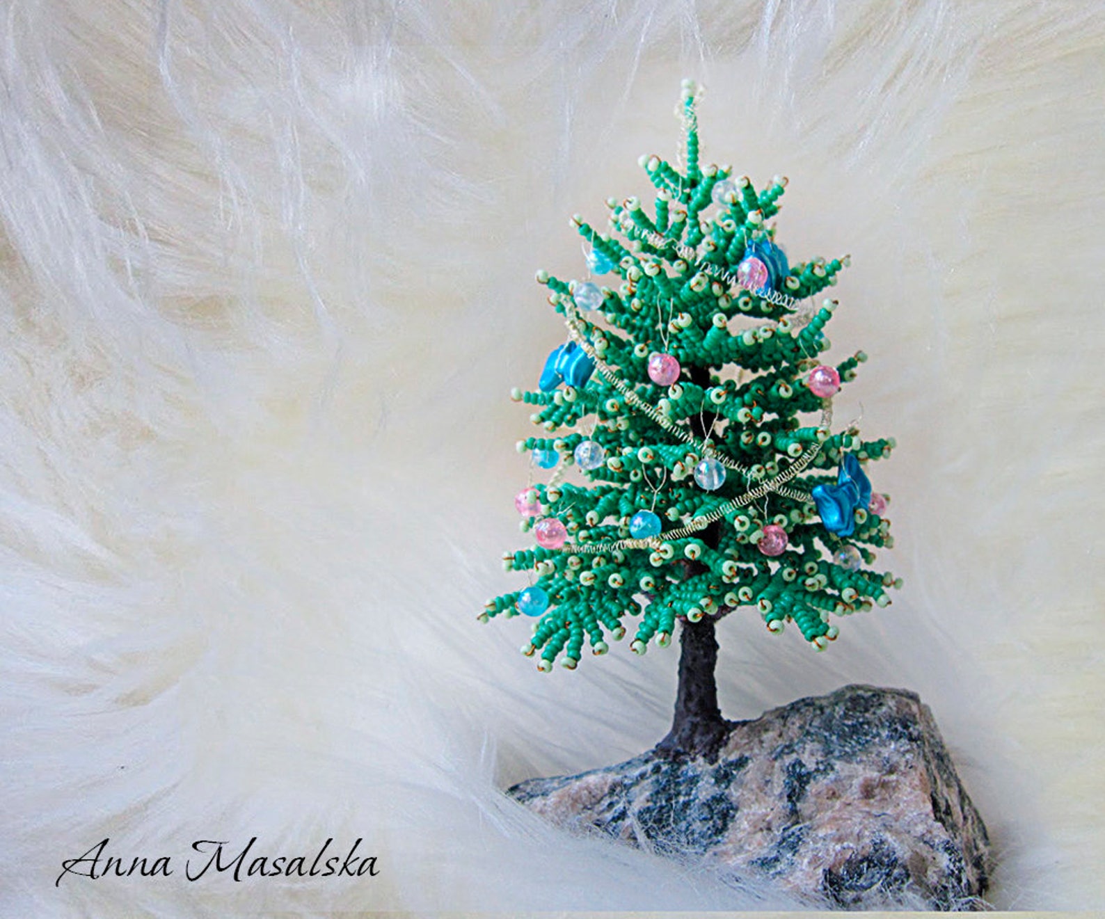 PDF Pattern - Christmas Beaded Tree, Seed Bead Weaving Tutorial ...