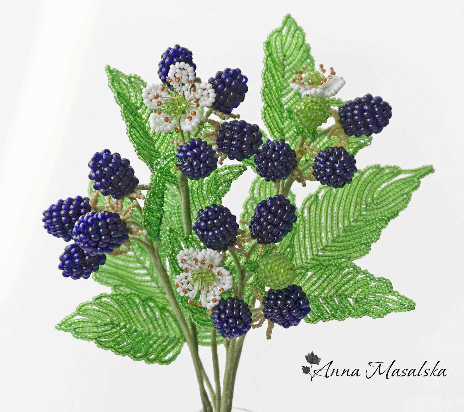 PDF Pattern - French Blackberry Beaded , Flower Tutorial, Seed Bead ...