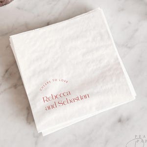 Cocktail Napkin Template, Modern Cocktail Napkin, Rehearsal Dinner ...