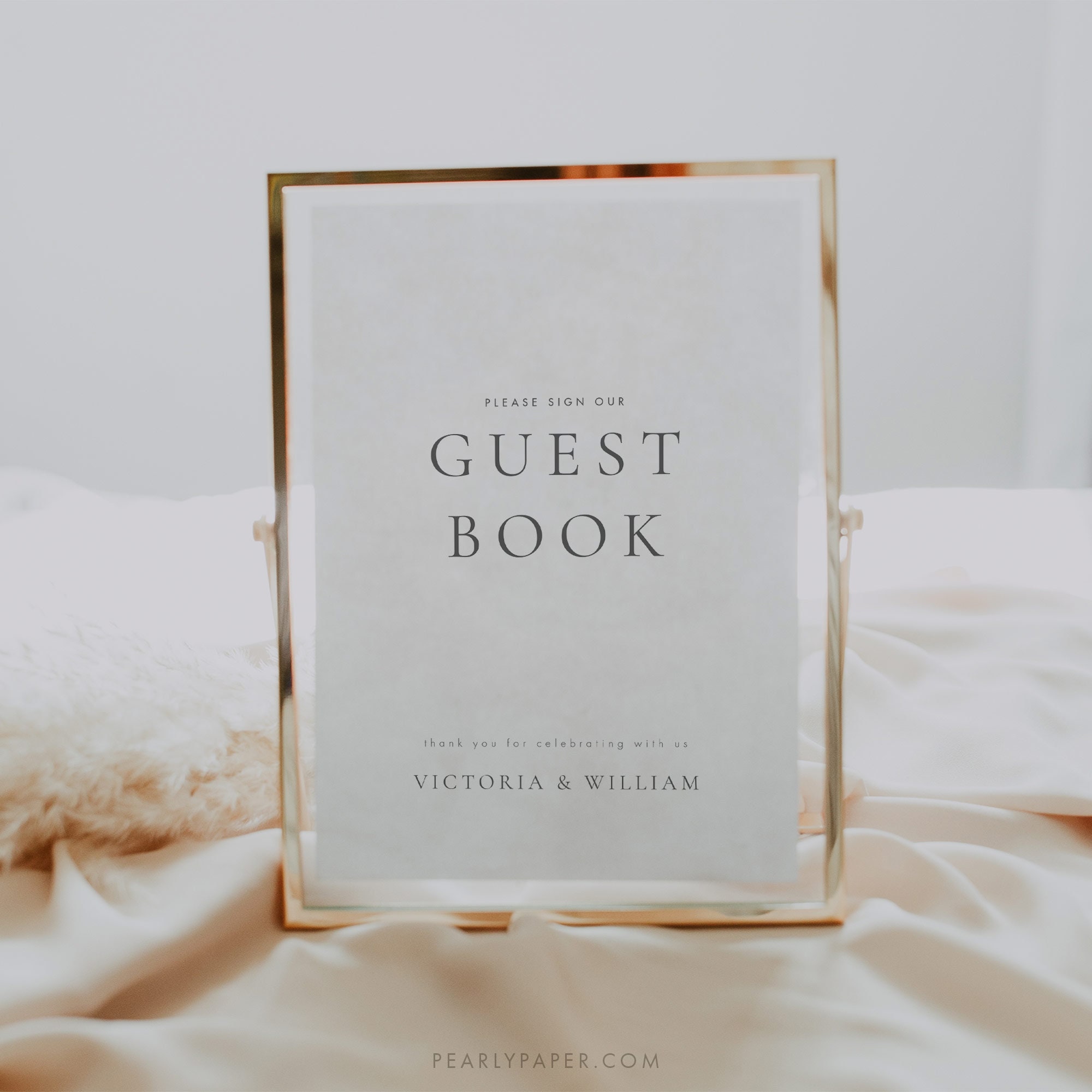 Elegant Guest Book Sign Template Modern Guest Book Sign | Etsy