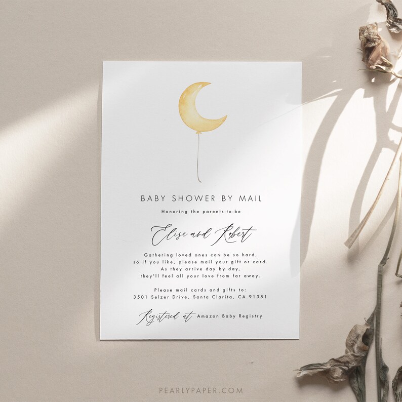 Yellow Baby Shower by Mail Template Download Baby Shower From - Etsy