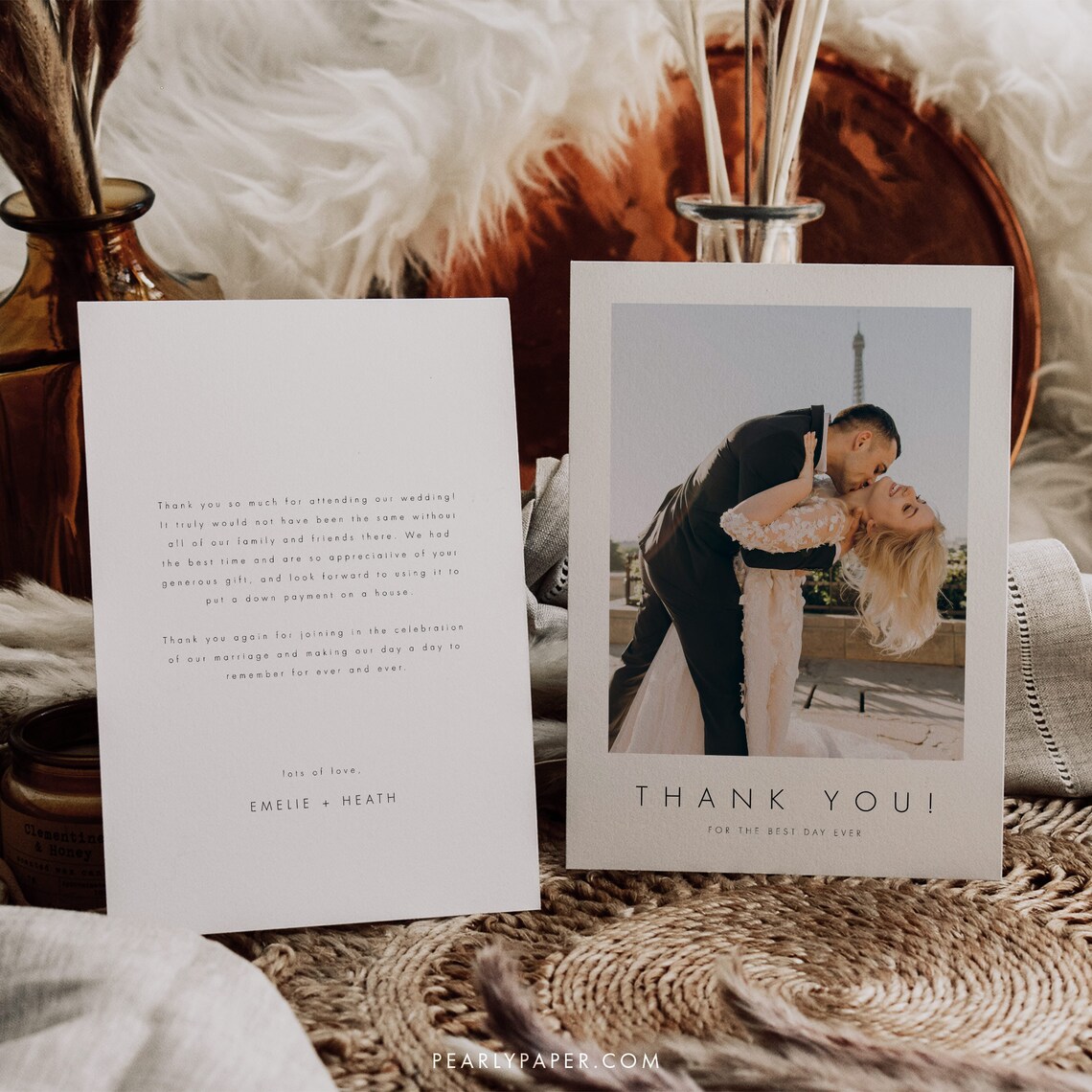 Modern Thank You Card Template Download Printable Modern - Etsy