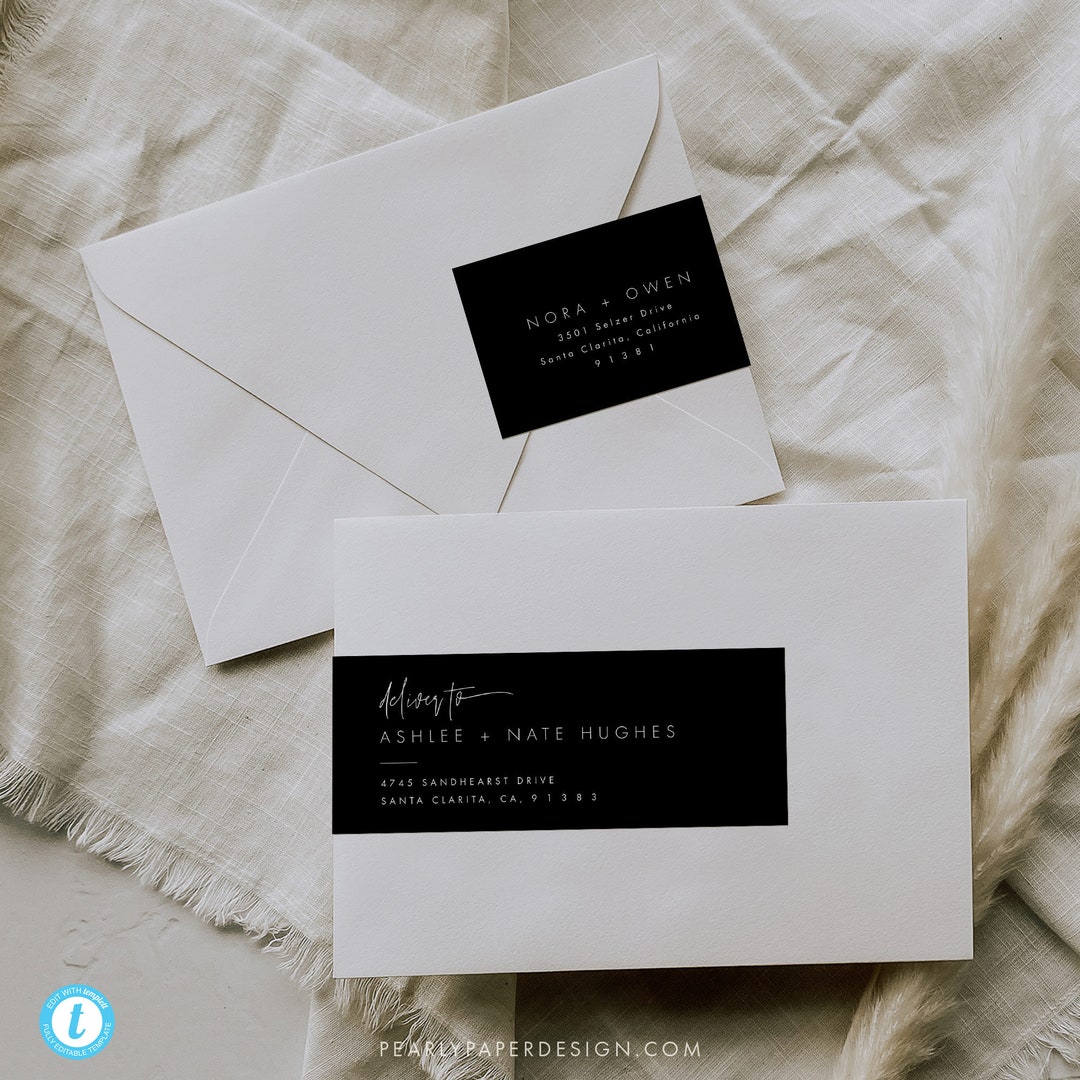 Wraparound Address Label Template, Printable Label Template for ...