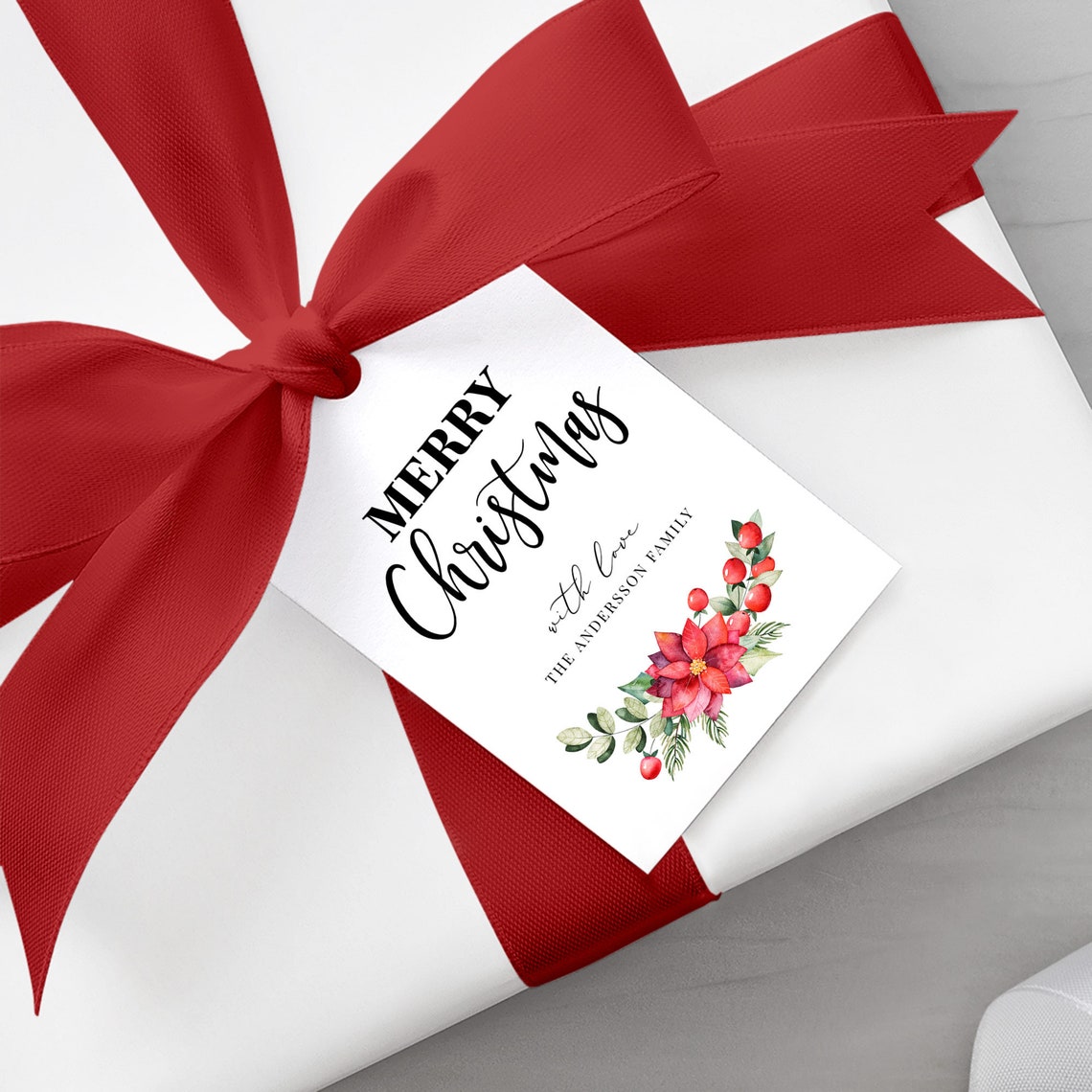 Editable Christmas Tag Template Printable Tag Merry Christmas | Etsy