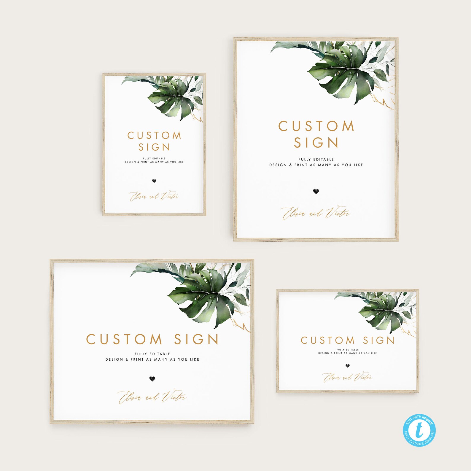 Printable Custom Sign Template Minimalist Wedding Sign - Etsy