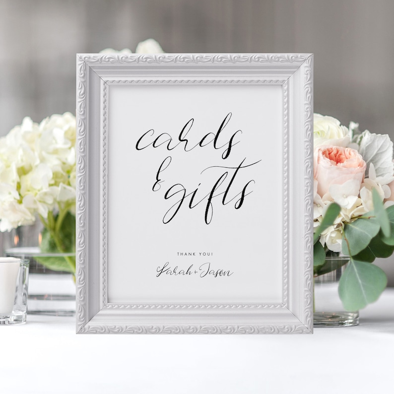 Wedding Cards and Gifts Sign Template Printable Cards and | Etsy
