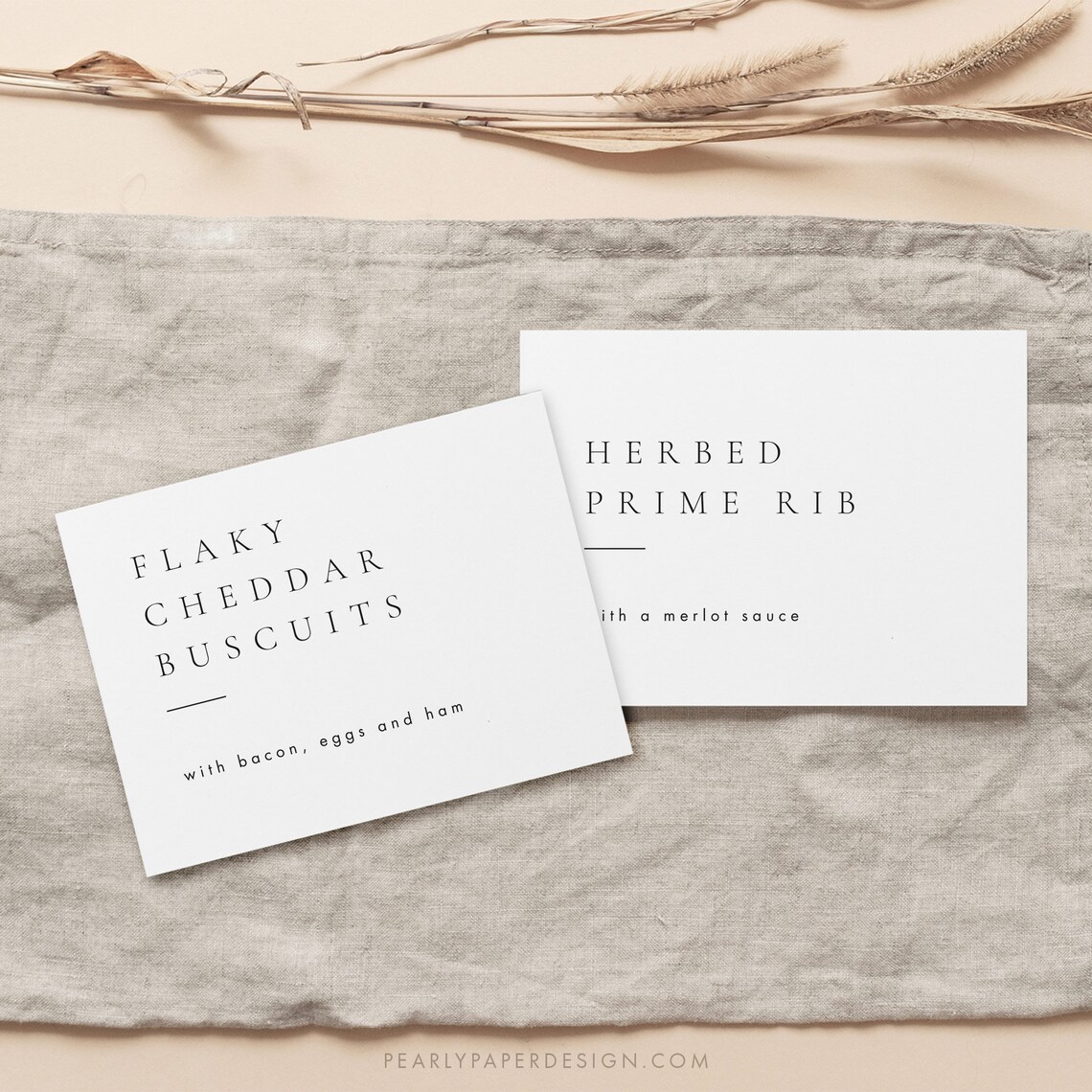 Elegant Buffet Card Template Wedding Buffet Label Modern - Etsy