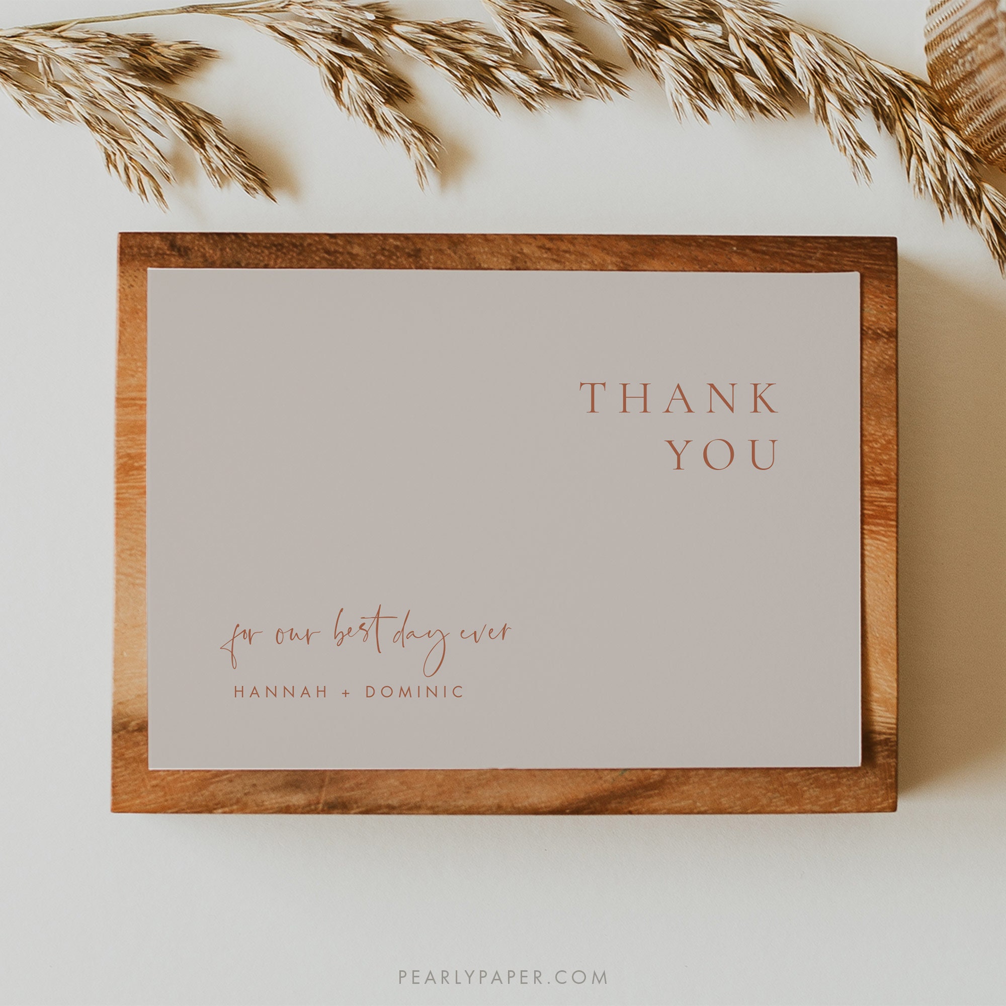Desert Wedding Thank You Template Download Printable Folded Thank You ...