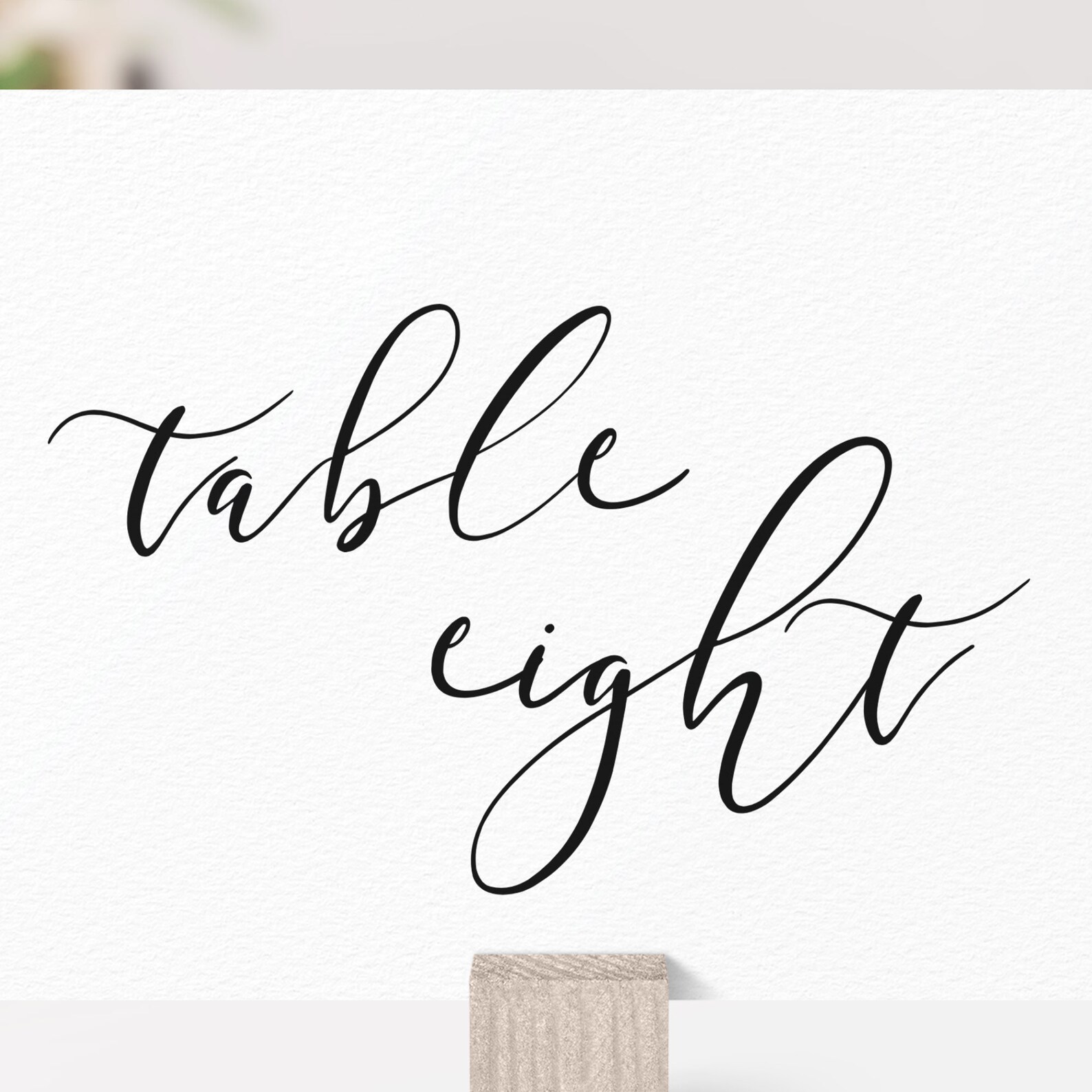 Calligraphy Table Numbers Template Templett Wedding Table - Etsy